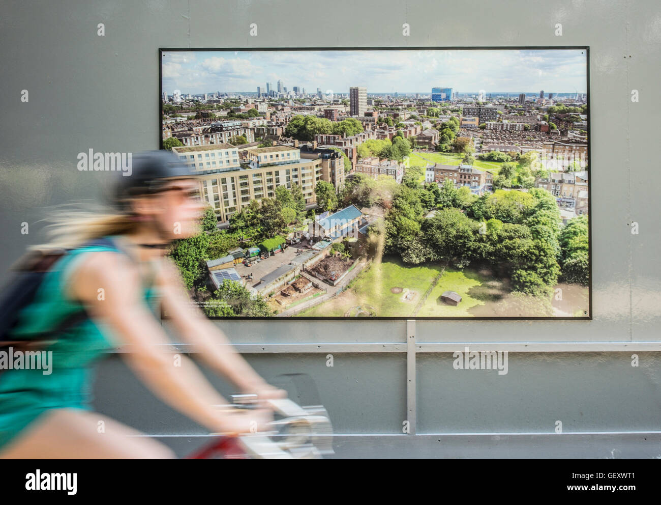 A sign advertising a residential development in Hackney Stock Photo - Alamy