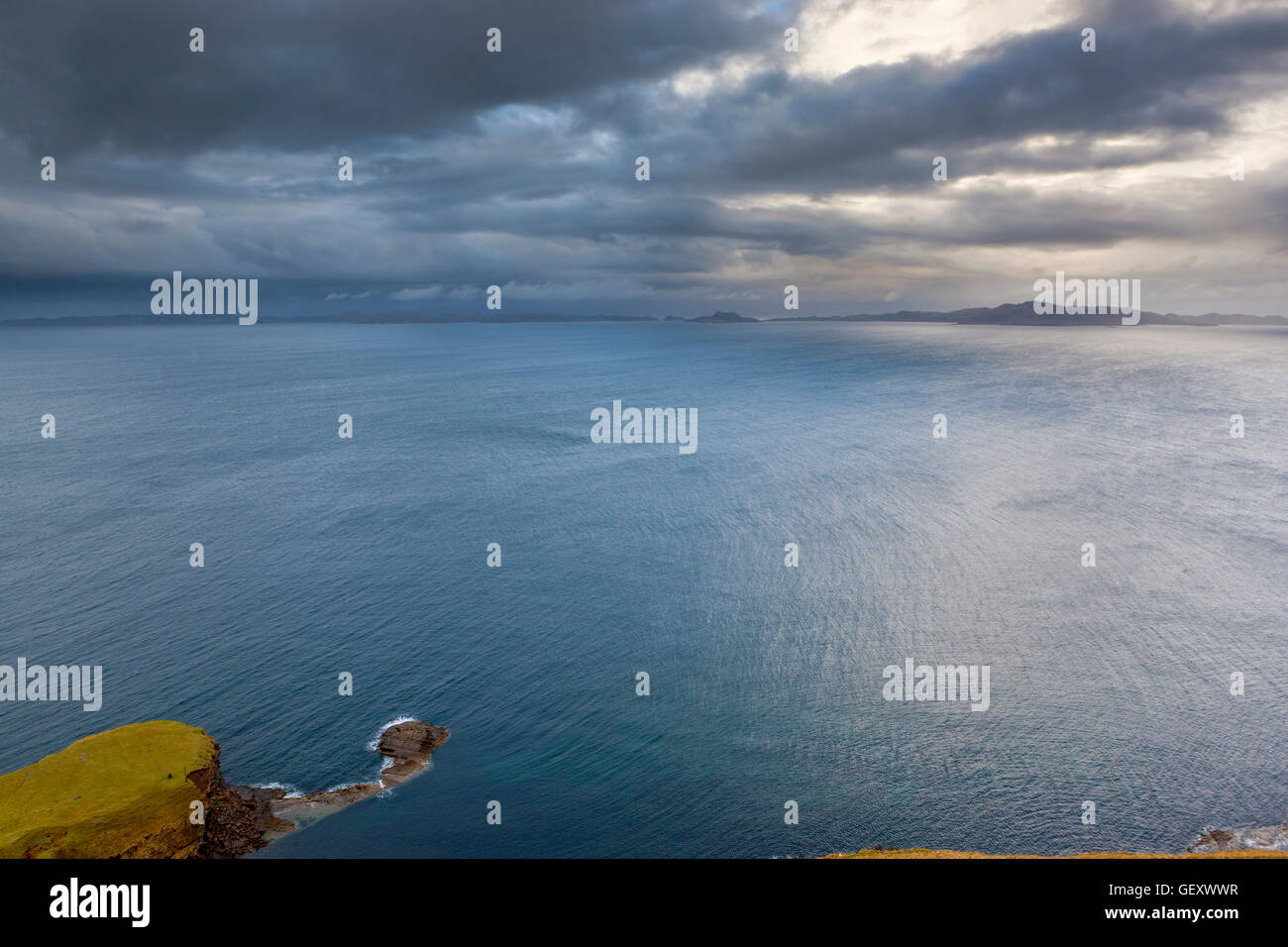 Looking across the Sound of Raasay towards the Island of Rona Stock ...
