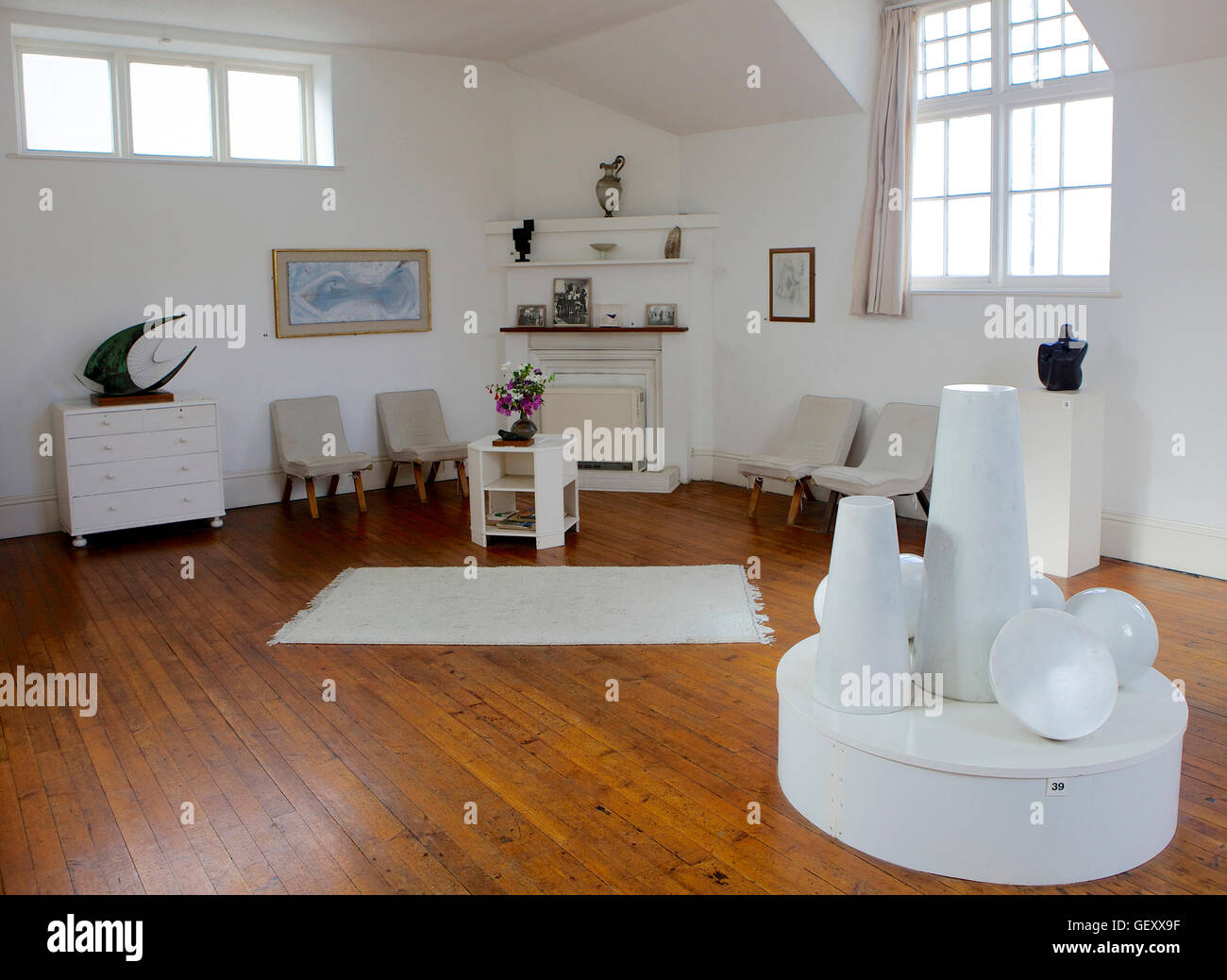 Interior of the Barbara Hepworth Museum and Sculpture Garden Stock ...