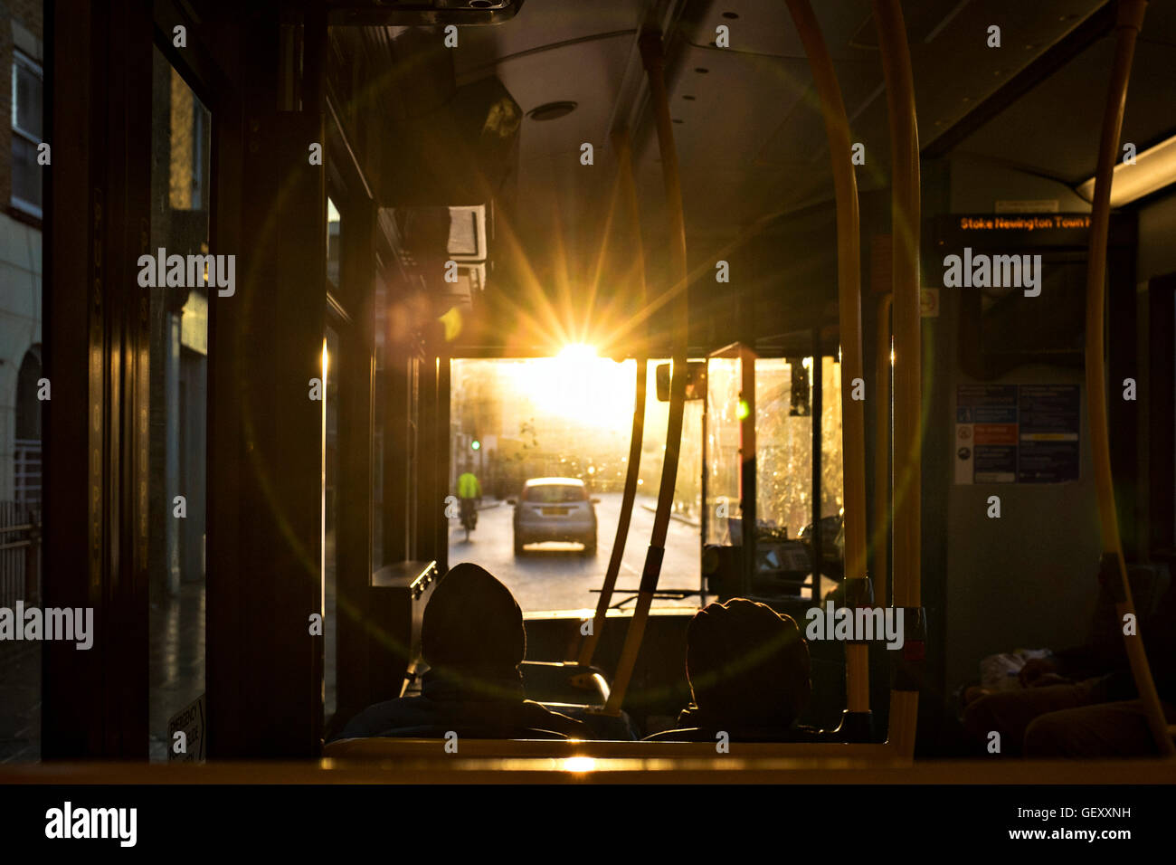 Inside a bus uk hi-res stock photography and images - Alamy