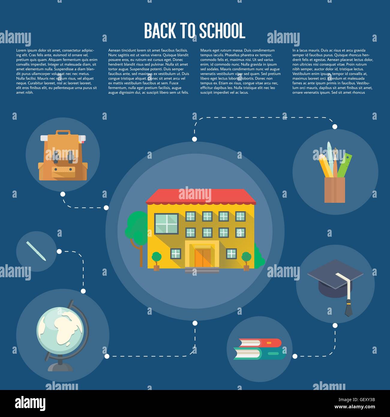 Back to school infographics concept Stock Vector Image & Art - Alamy