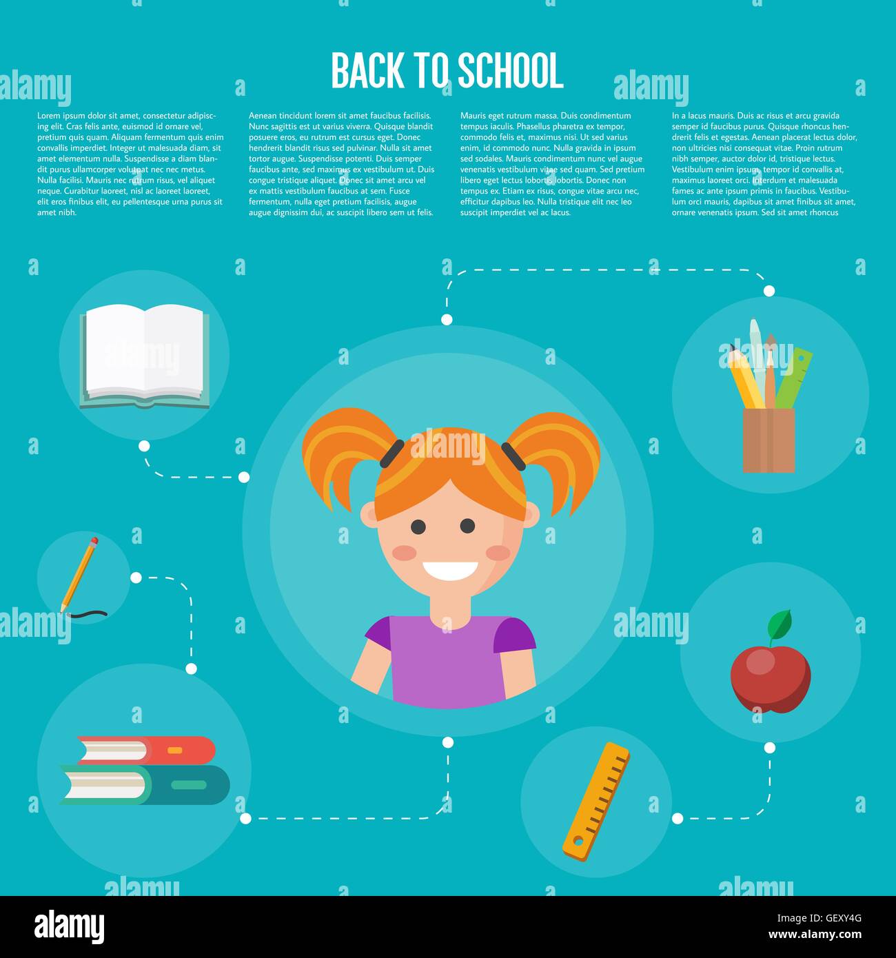 Back to school infographics concept Stock Vector Image & Art - Alamy