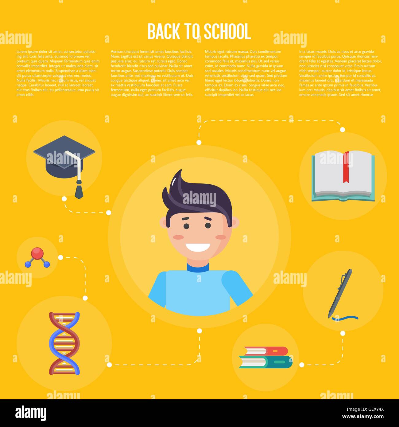 Back to school infographics concept Stock Vector Image & Art - Alamy