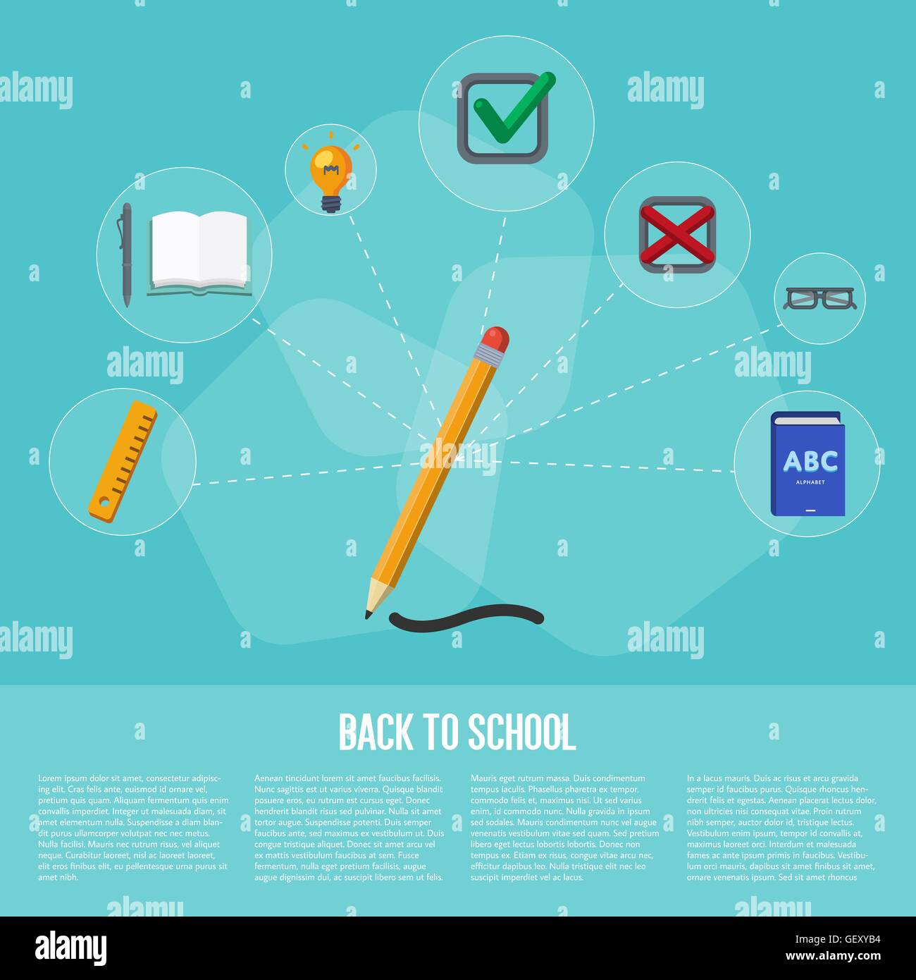 Back to school infographics concept Stock Vector Image & Art - Alamy