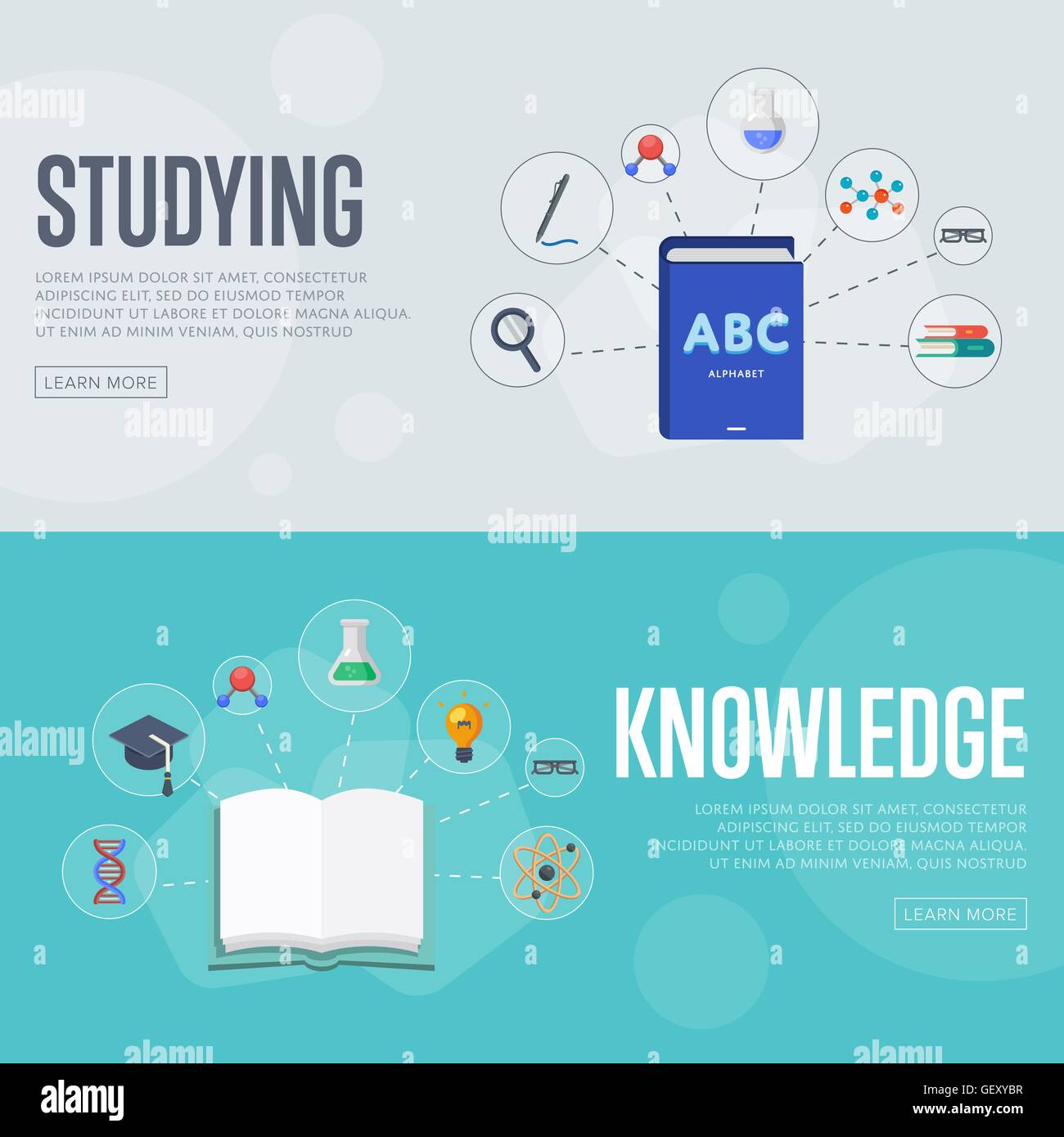 Education infographics concept banners Stock Vector Image & Art - Alamy