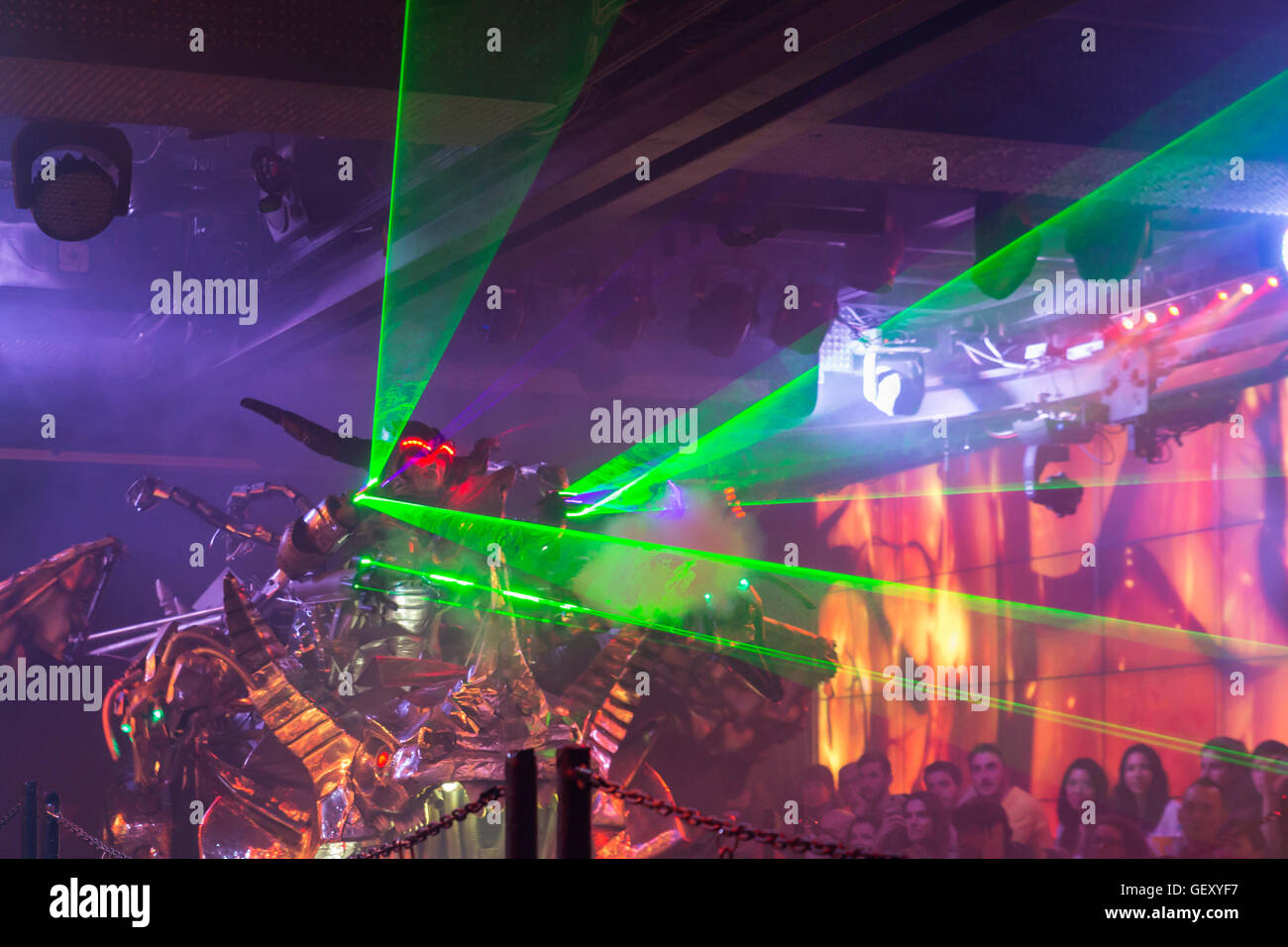 Actor in blue robot costume hi-res stock photography and images - Alamy