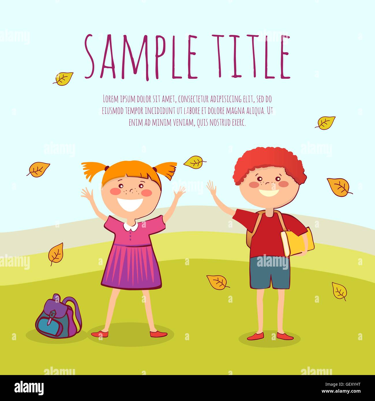 Clipart illustration preschool classroom Stock Vector Images - Alamy