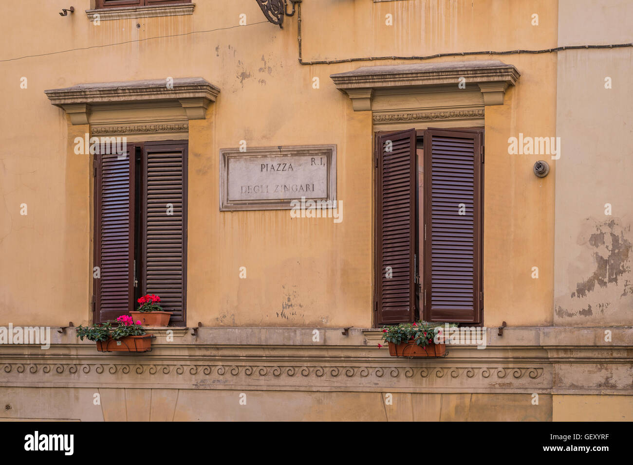 Window shutter details in Rome Stock Photo - Alamy
