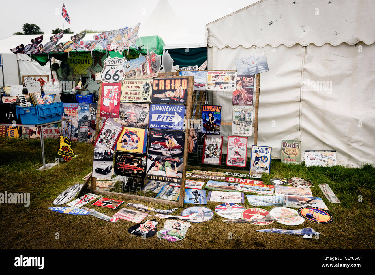 A stall selling old signs Stock Photo - Alamy