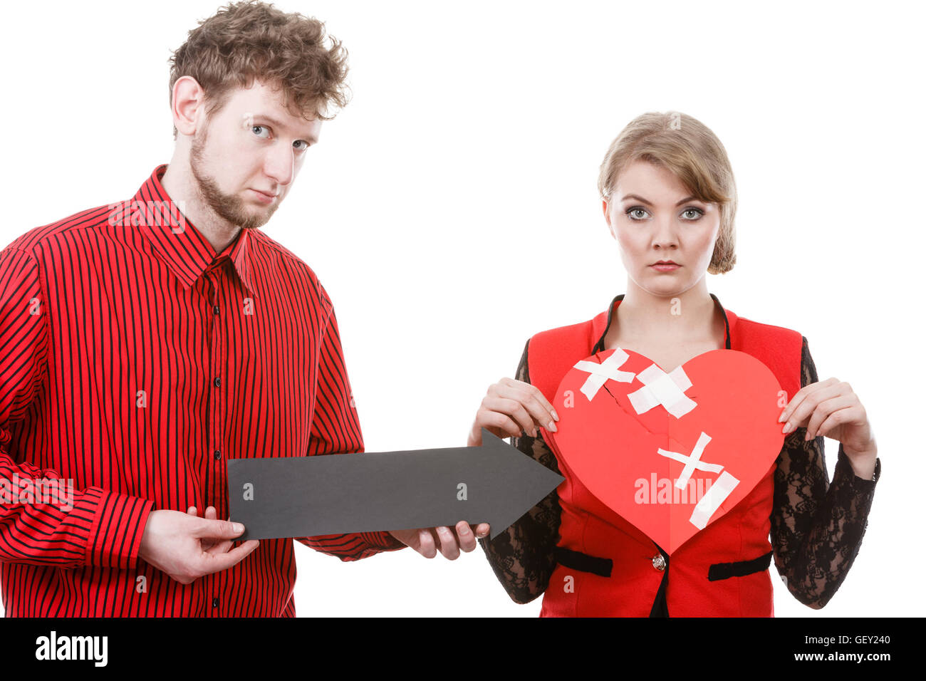 Divorce and separation concept. Couple have serious crisis in ...