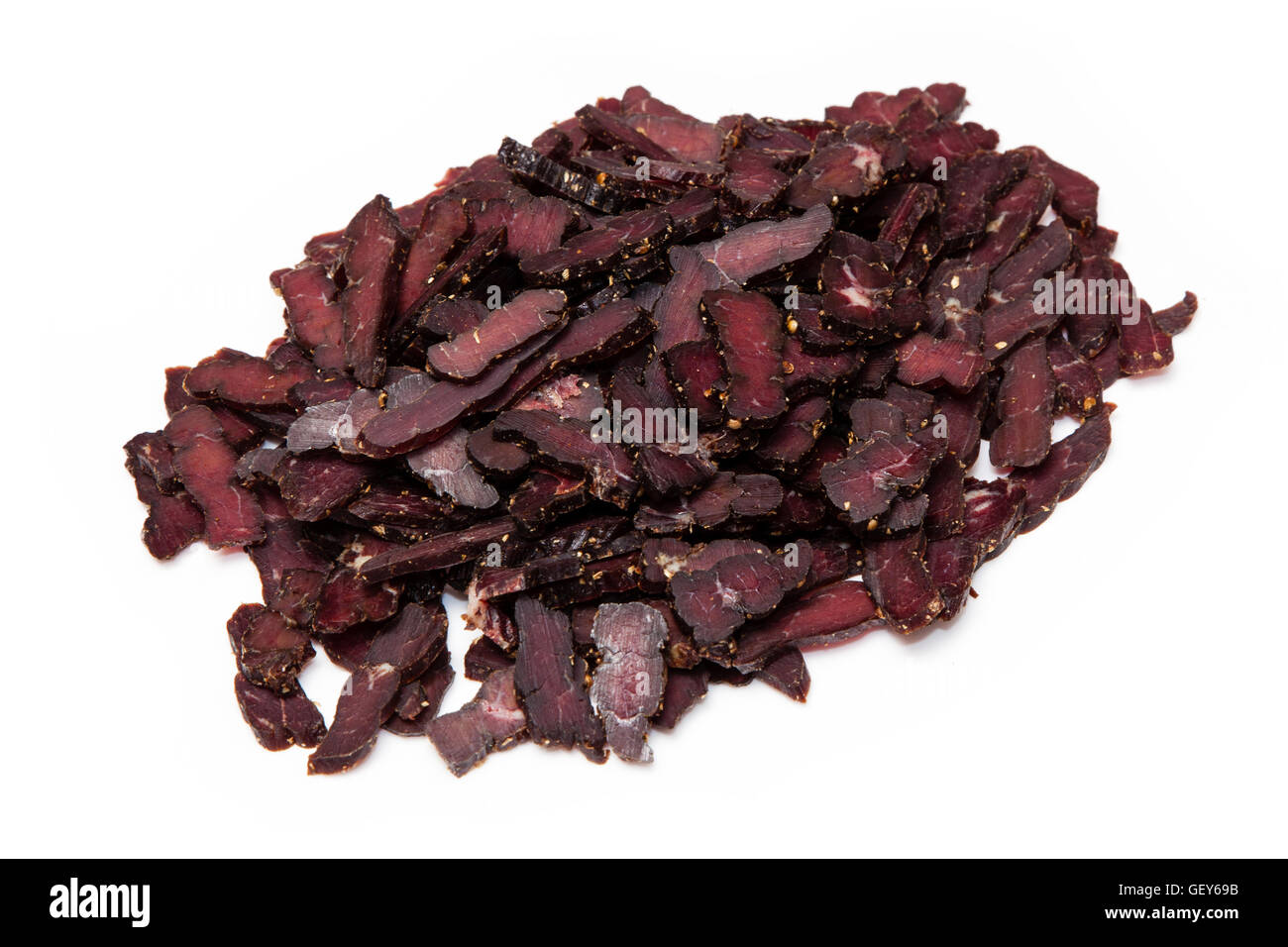 Dried meat biltong Cut Out Stock Images & Pictures - Alamy