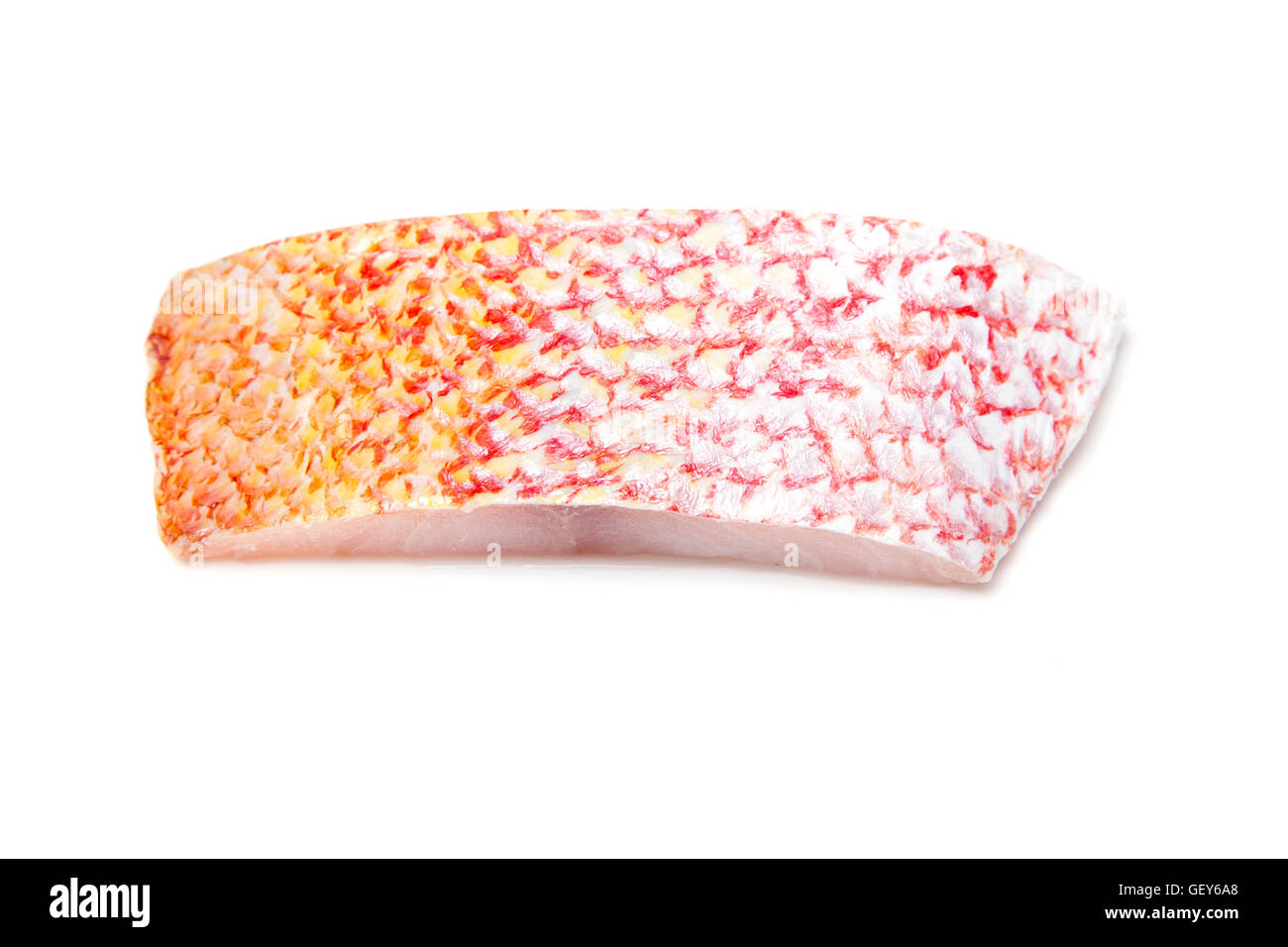 Raw Red Snapper fish fillet isolated on a white studio background Stock ...