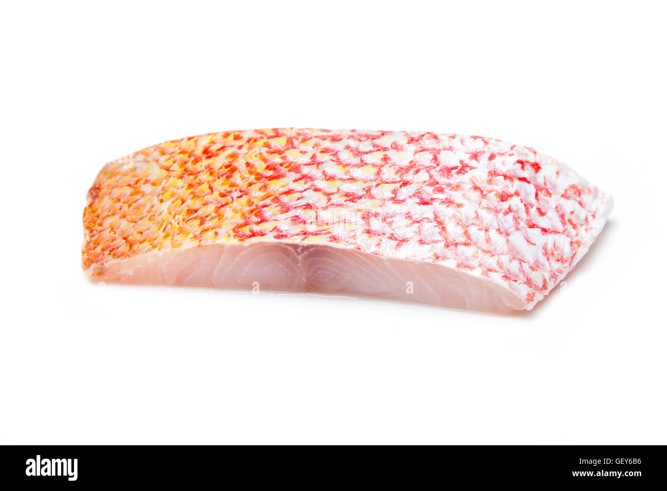 Raw Red Snapper fish fillet isolated on a white studio background Stock ...