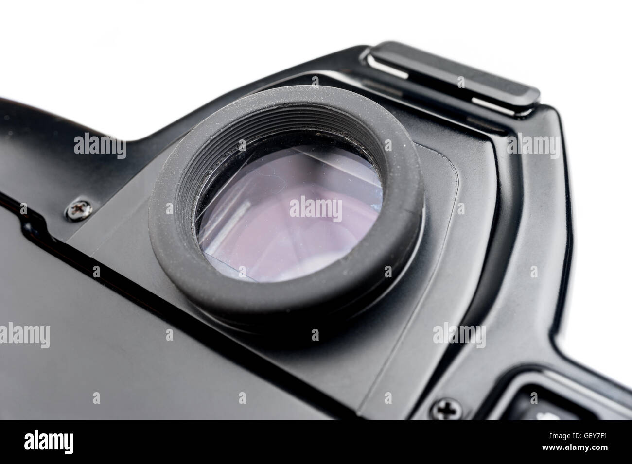 closeup viewfinder of vintage film camera Stock Photo - Alamy