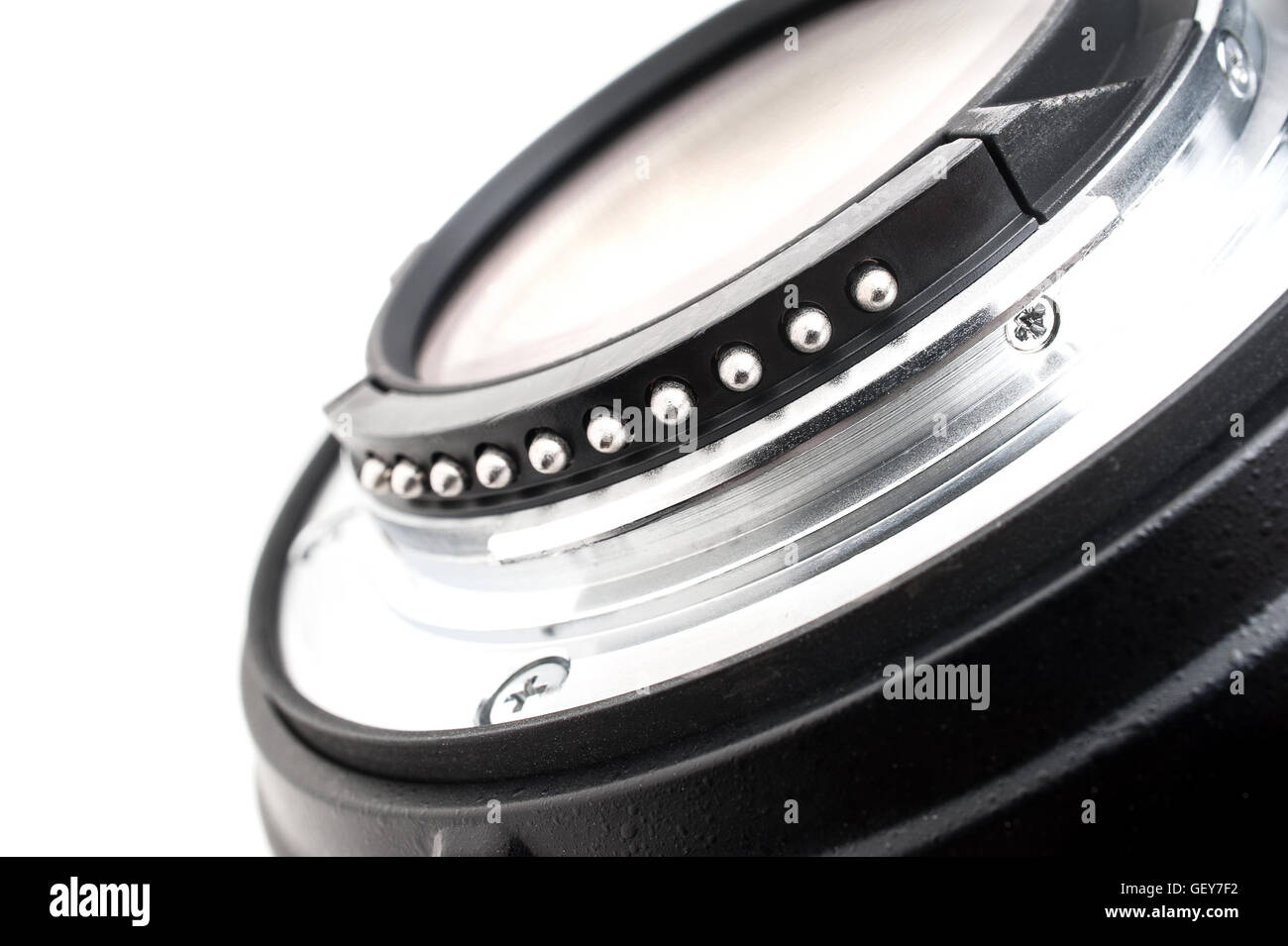 closeup details of camera lens, Lens Contacts Stock Photo - Alamy
