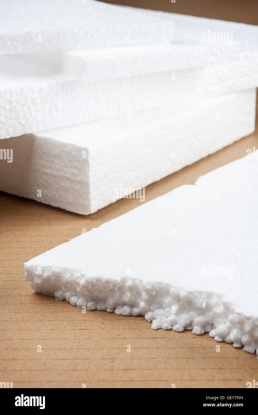 closeup white foam on cardboard Stock Photo - Alamy