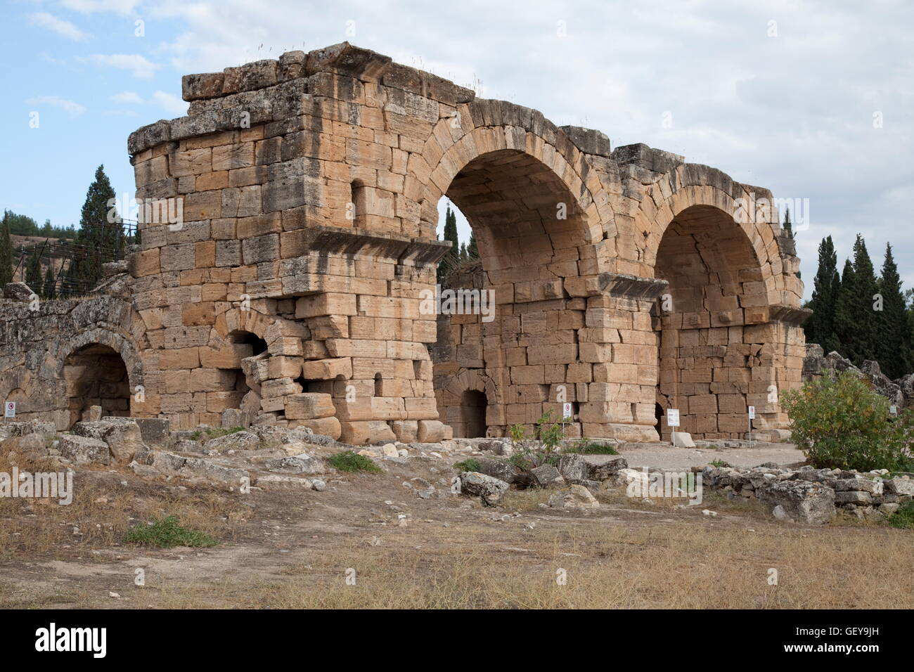 geography / travel, Turkey, Denizli, Pamukkale, Hierapolis, Christian basilica, former Roman ...