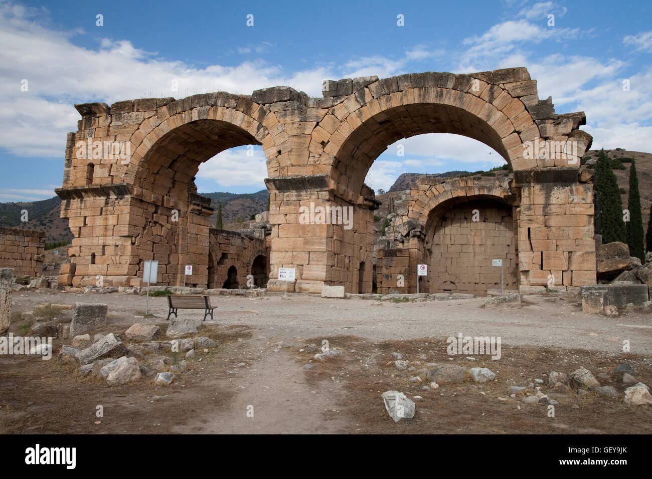 geography / travel, Turkey, Denizli, Pamukkale, Hierapolis, Christian basilica, former Roman ...