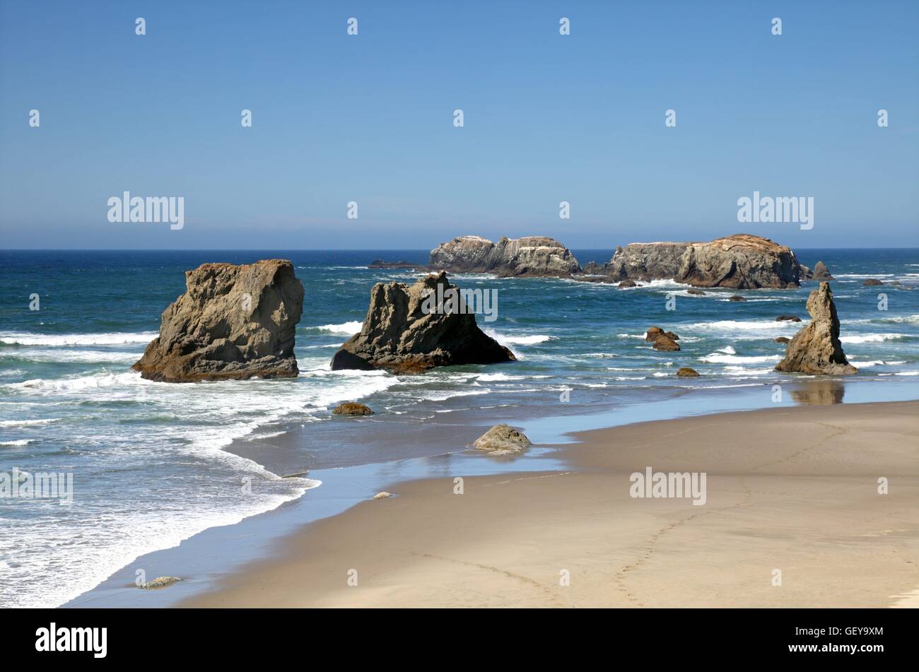 geography / travel, USA, Oregon, Face Rocks, Bandon Stock Photo - Alamy