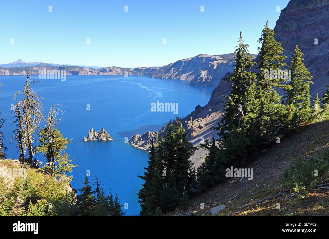 geography / travel, USA, Oregon, Phantom Ship Island im Crater Lake ...
