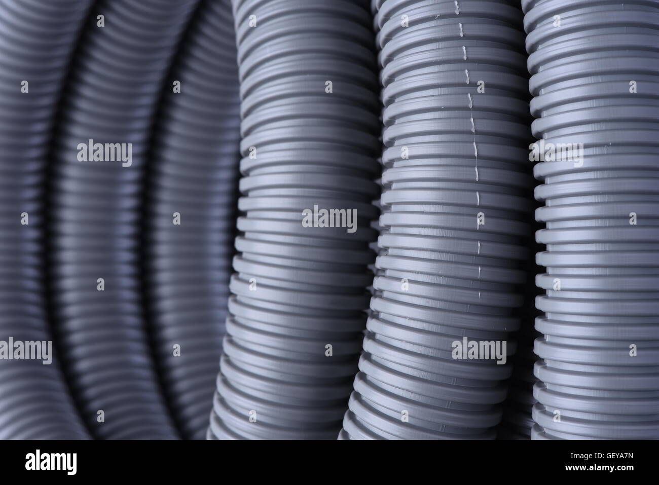 Corrugated pipe for installation of electrical cable Stock Photo - Alamy