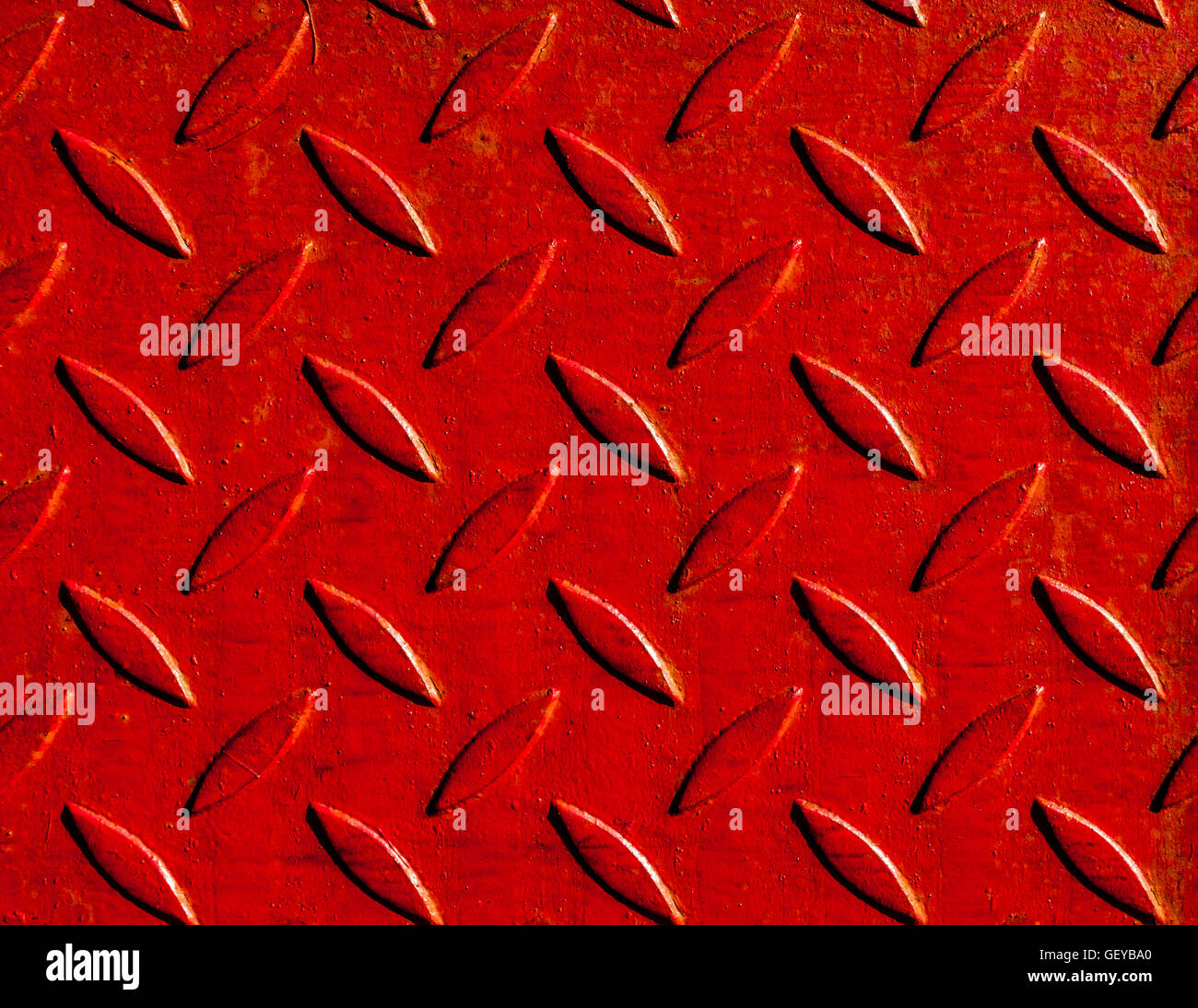 Pattern of the red diamond metal background Stock Photo - Alamy