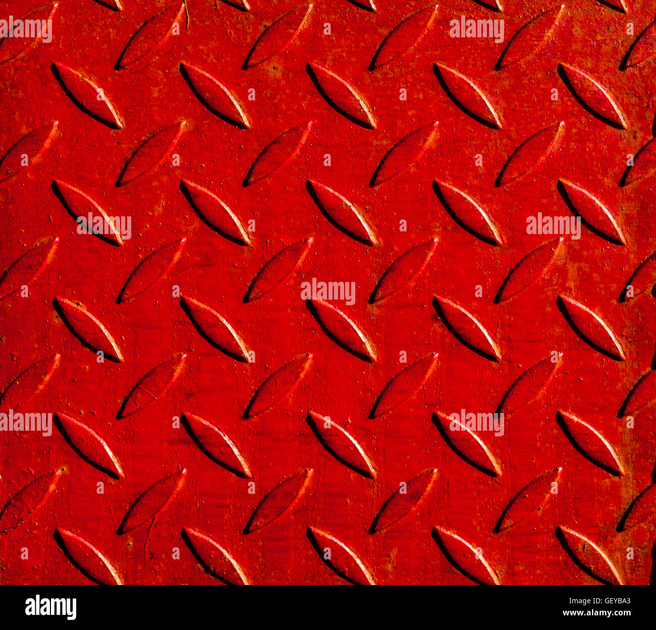 Pattern of the red diamond metal background Stock Photo - Alamy