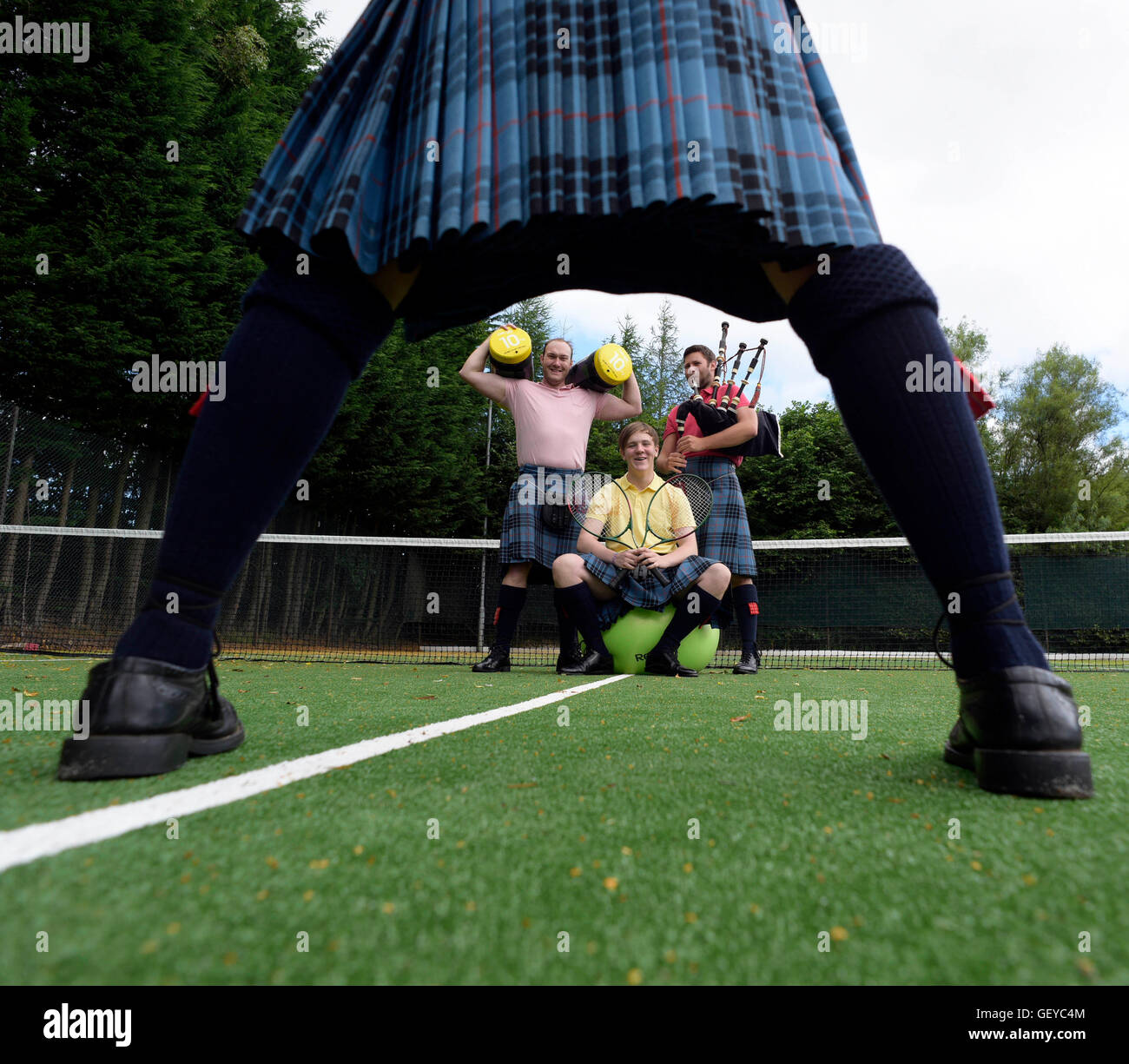 EDITORIAL USE ONLY (Left to right) Craig McInnes, Ciaran Gaughan and ...