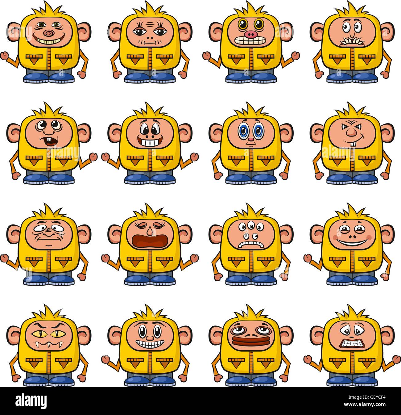 Cartoon Monsters Set Stock Vector Image & Art - Alamy