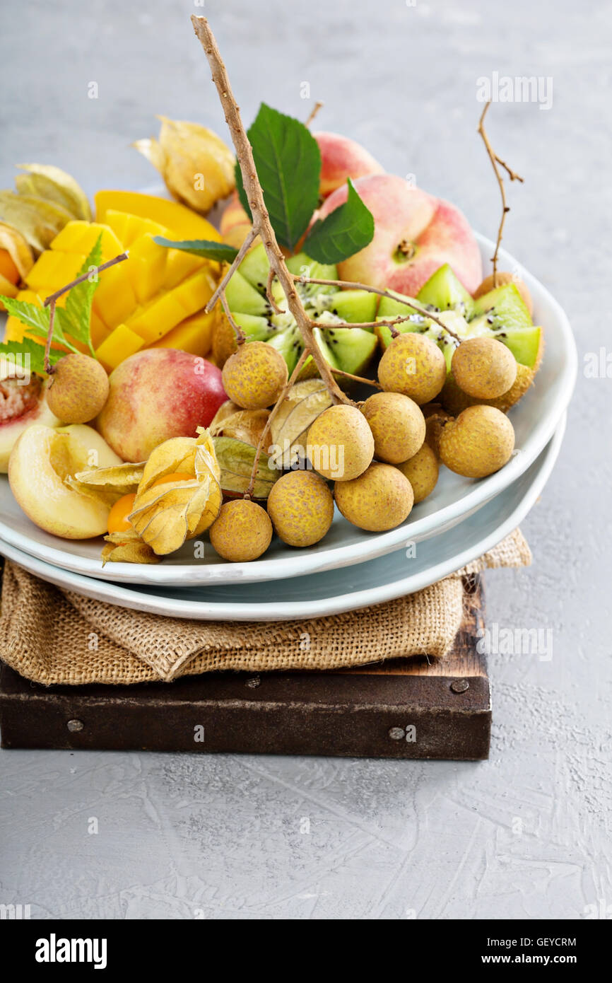 Assorted tropical fruits hi-res stock photography and images - Alamy