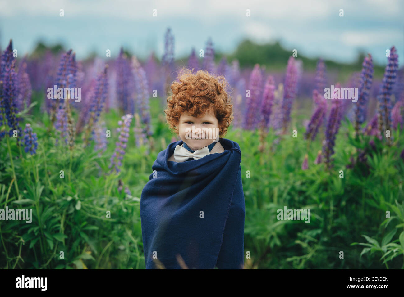 beautiful modern red haired boy Stock Photo - Alamy
