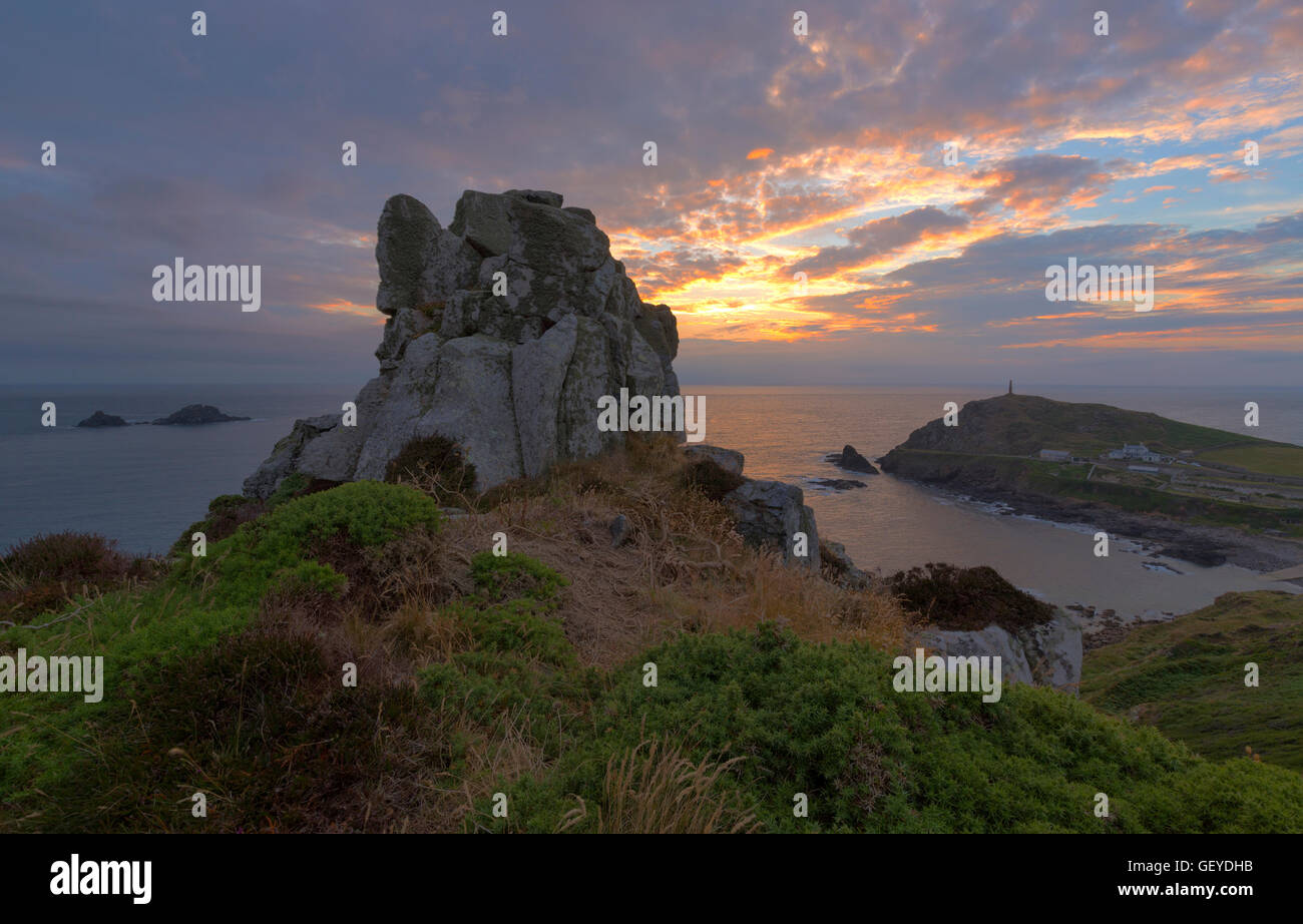 Sunset Cape Cornwall Stock Photo - Alamy