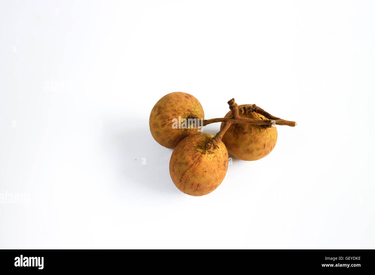 Dimocarpus longan exotic fruits isolated on white background Stock ...