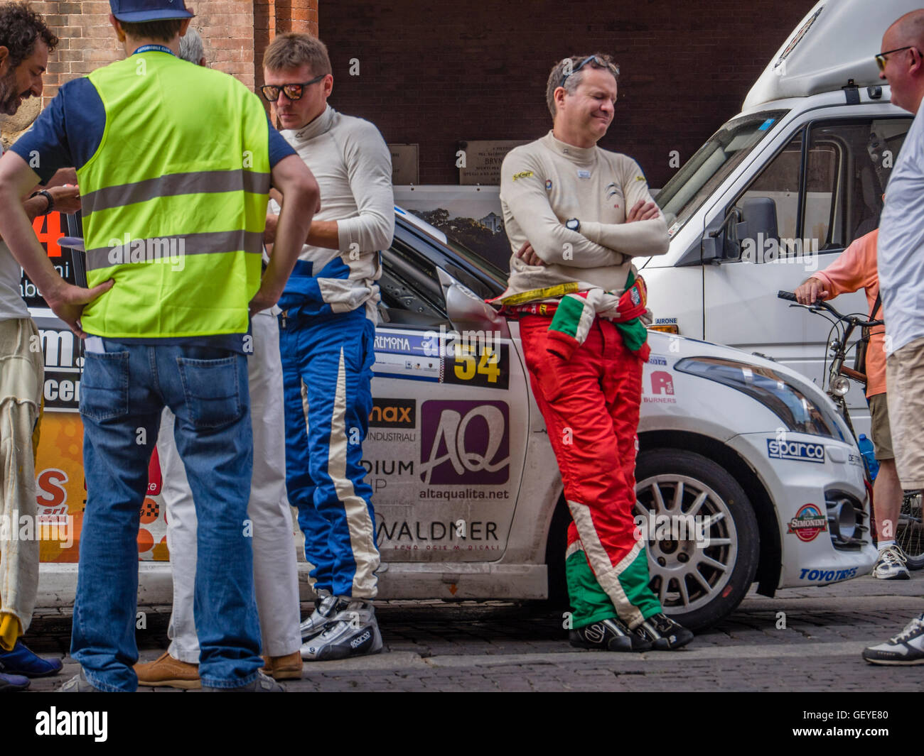 Cremona Historical Rally Circuit 2016 , ceremony, drivers, co pilots ...