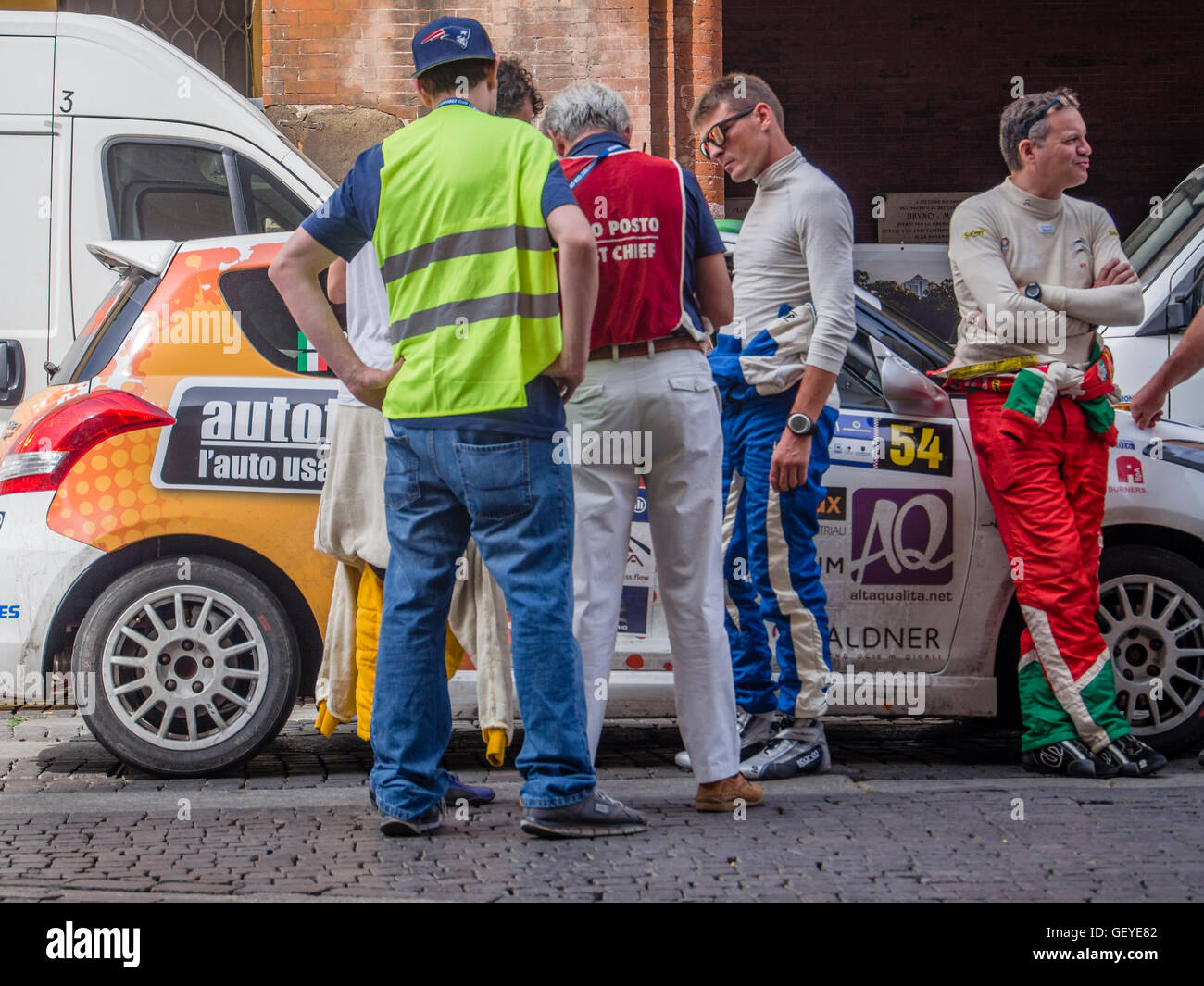 Cremona Historical Rally Circuit 2016 , ceremony, drivers, co pilots ...