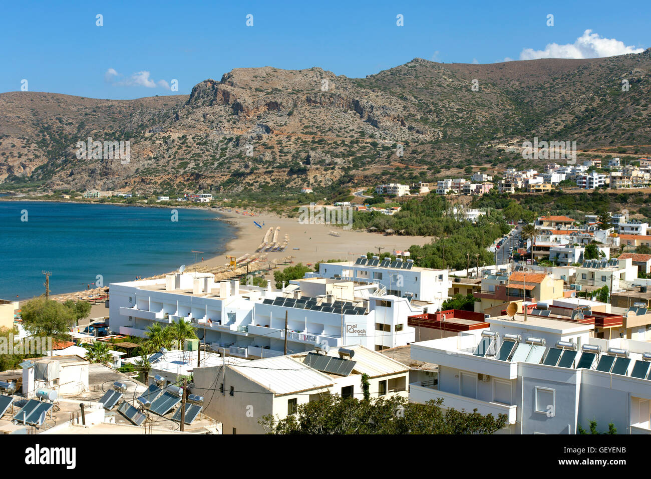 General view of Pachia Ammos Beach, Paleochora, Crete Stock Photo - Alamy