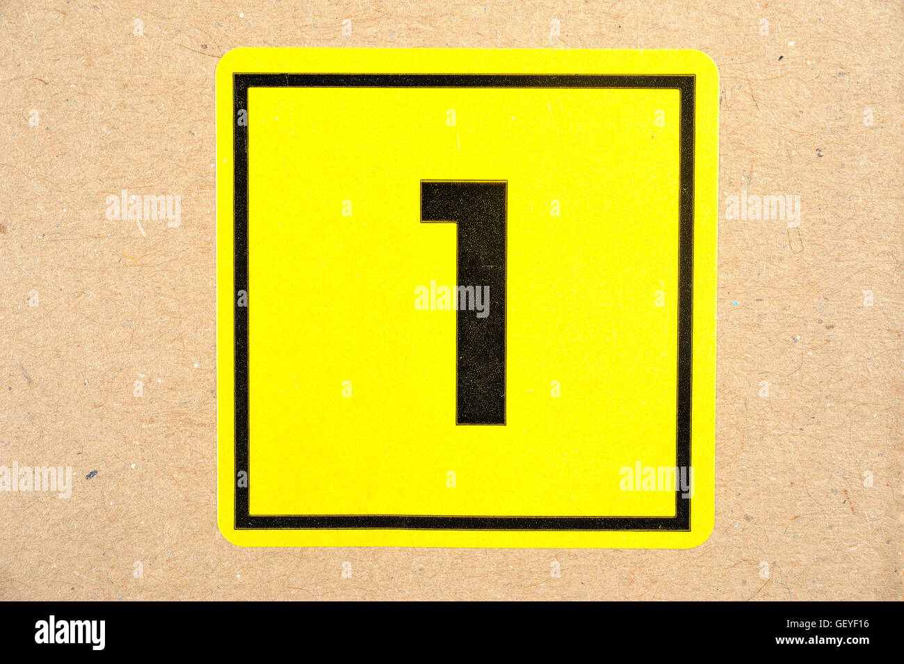 closeup sign on cardboard container Stock Photo - Alamy