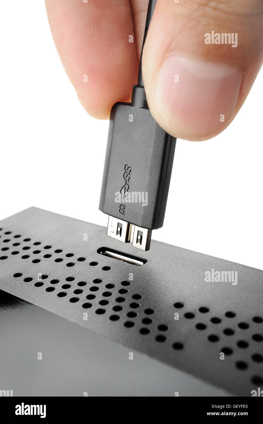 closeup detail of USB 3.0 connector Stock Photo - Alamy