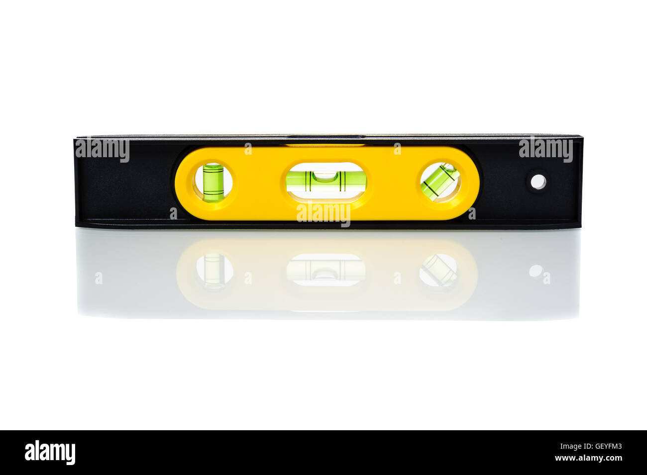 closeup spirit level on white background Stock Photo - Alamy