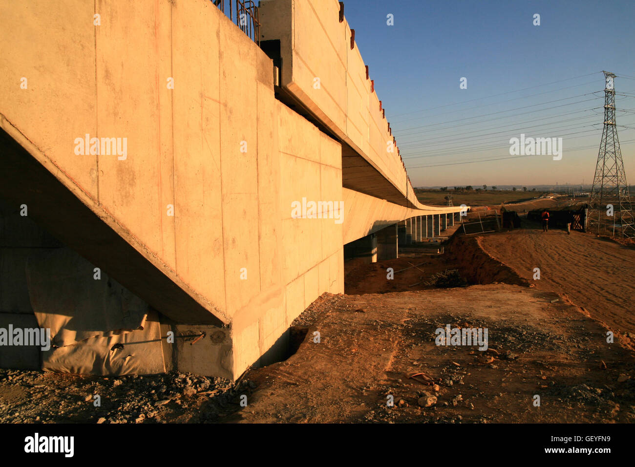 Gautrain building site, Johannesburg, Gauteng, South Africa Stock Photo ...