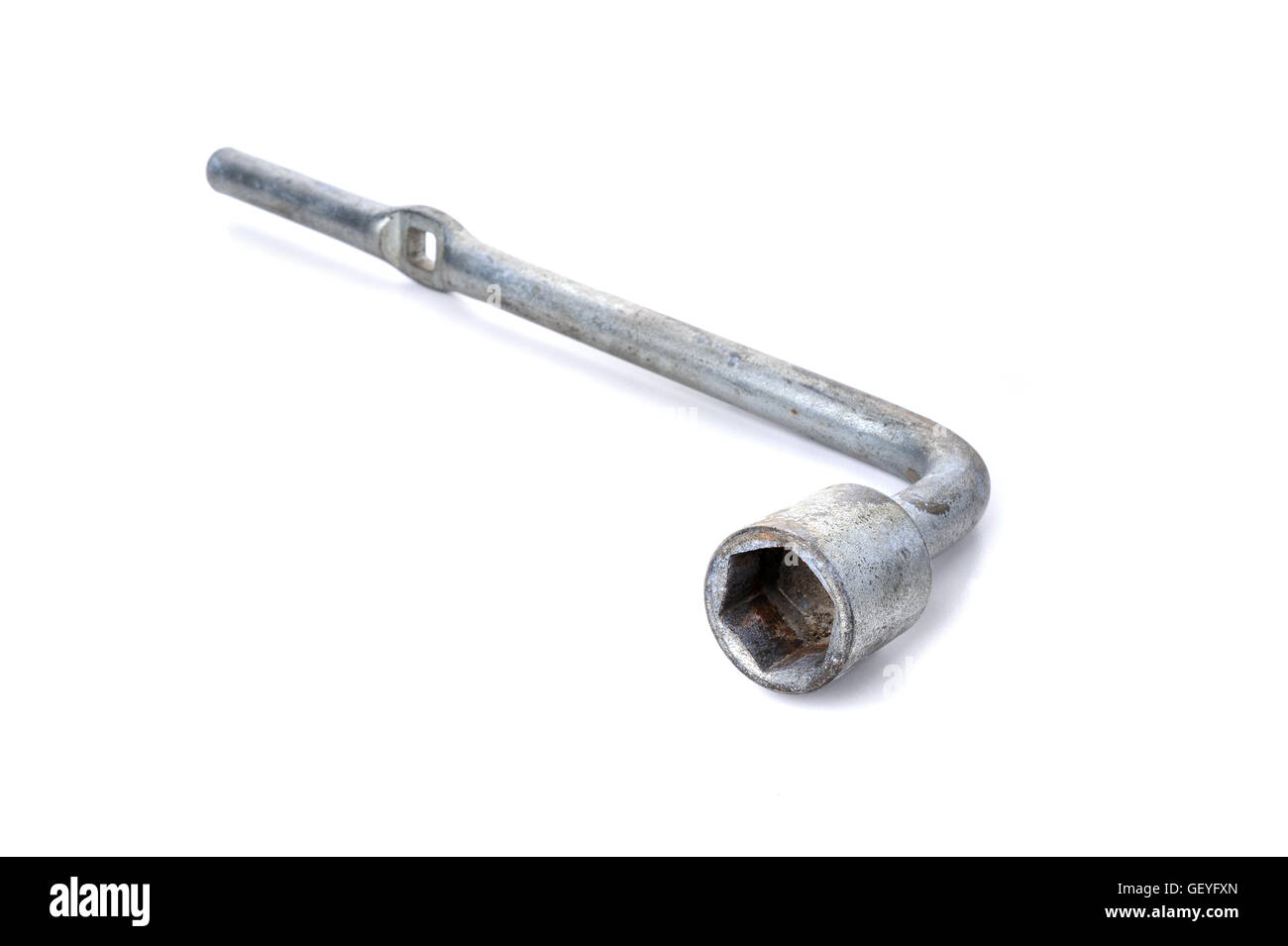 rusty wrench on white background Stock Photo - Alamy