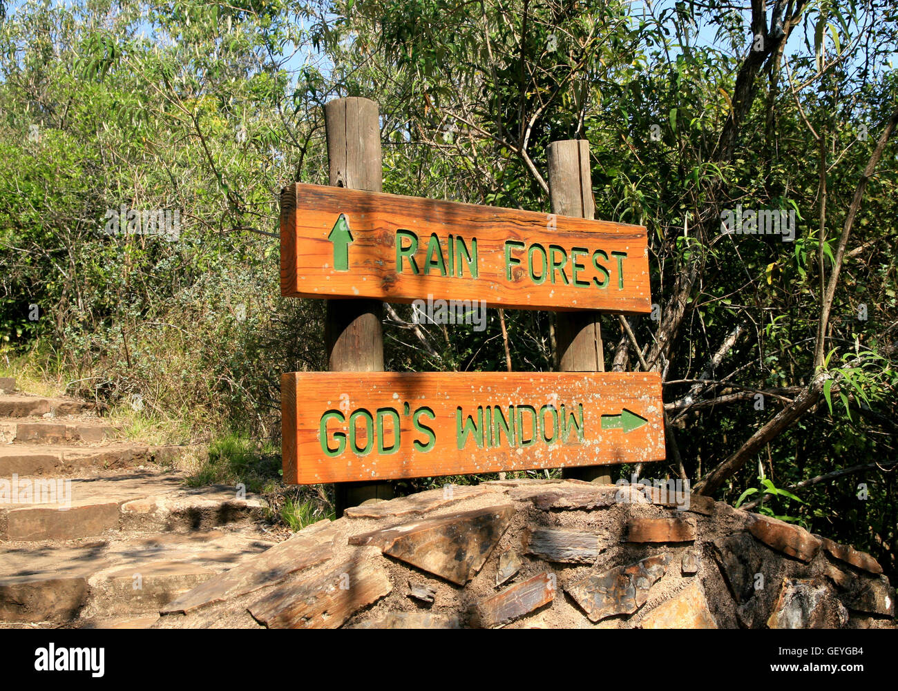 Signage at God's Window, Mpumalanga, South Africa Stock Photo - Alamy