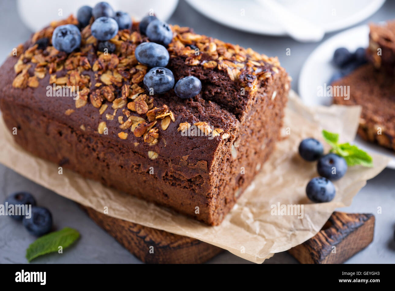 Chocolate whole wheat quick bread Stock Photo - Alamy