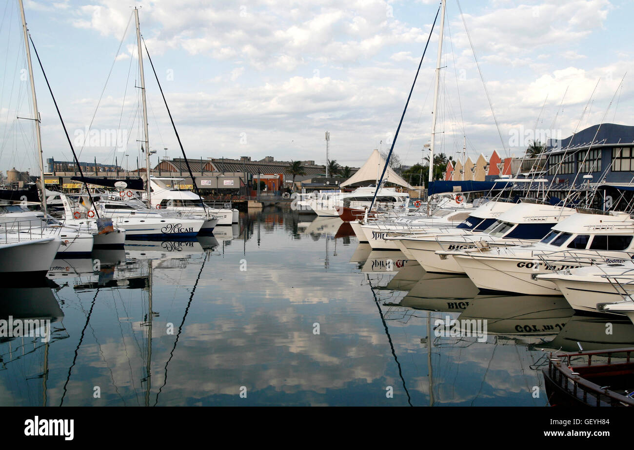 Yachts at Wilson's Wharf, Durban, KwaZulu-Natal, South Africa Stock ...
