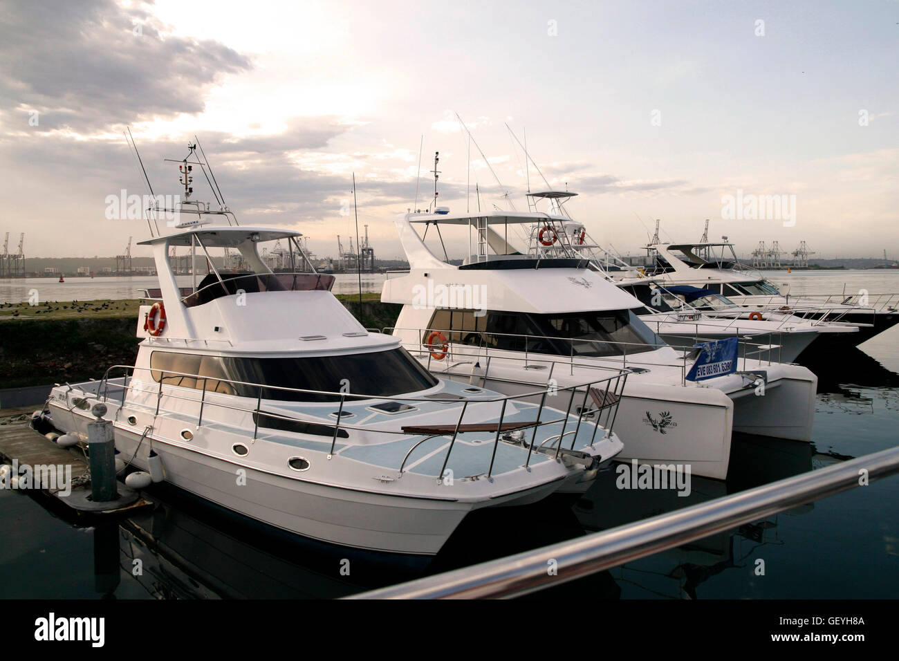 Yachts at Wilson's Wharf, Durban, KwaZulu-Natal, South Africa Stock ...