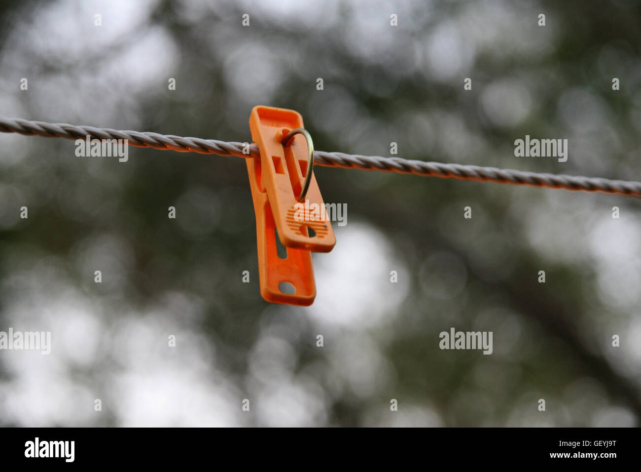 Washing line and peg Stock Photo - Alamy