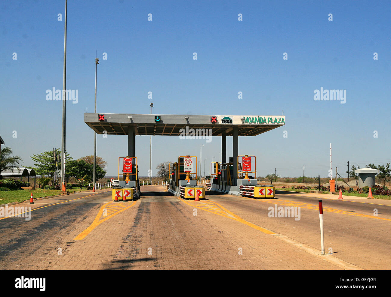 Moamba Plaza Toll Gate, Moamba, Mozambique Stock Photo - Alamy