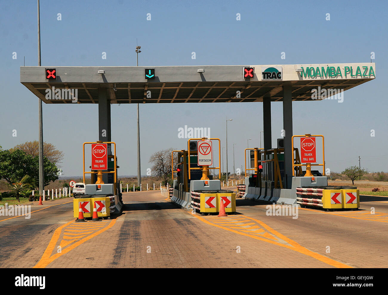 Moamba Plaza Toll Gate, Moamba, Mozambique Stock Photo - Alamy