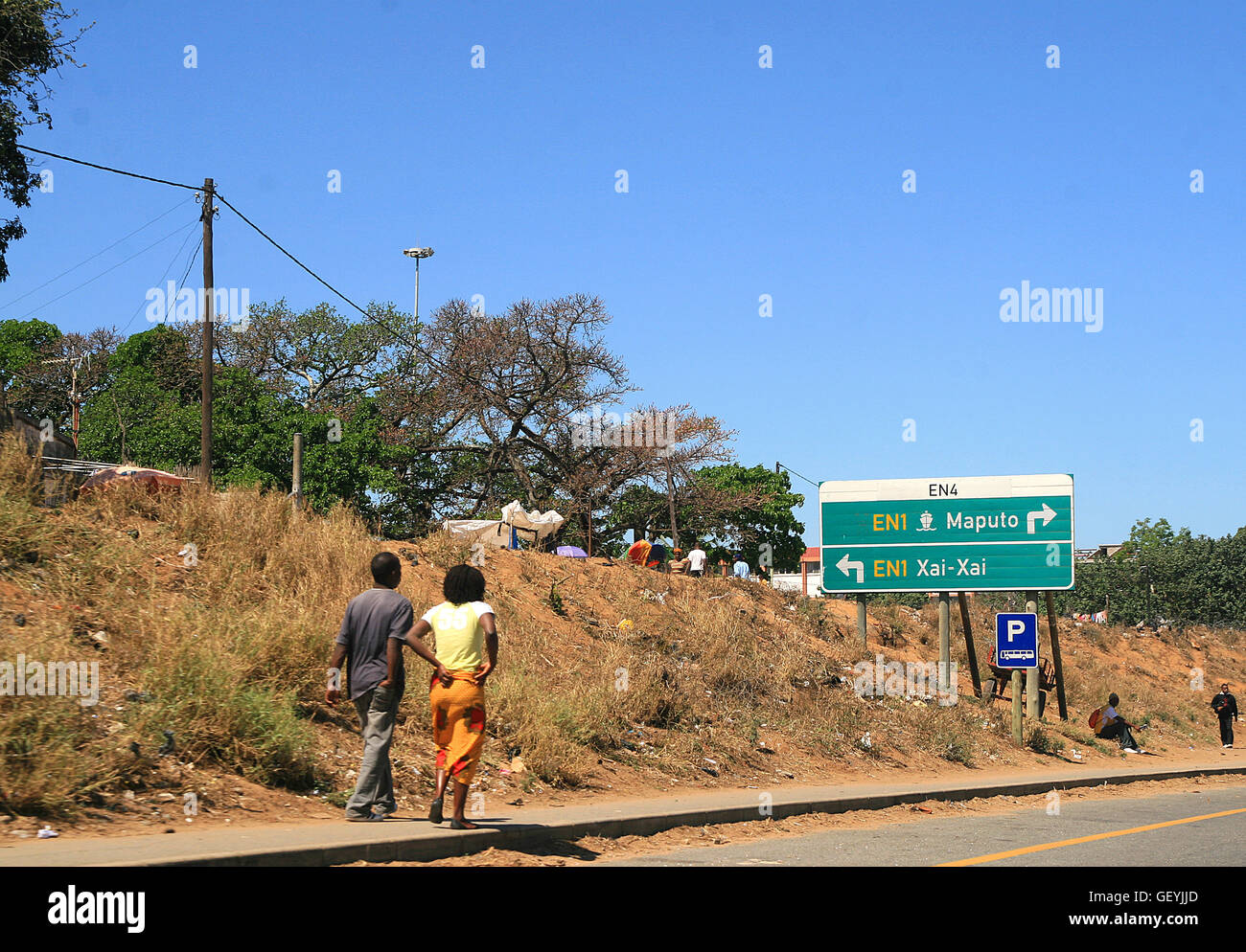 Mozambique road sign hi-res stock photography and images - Alamy