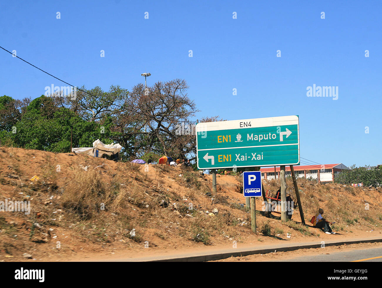 Mozambique road sign hi-res stock photography and images - Alamy